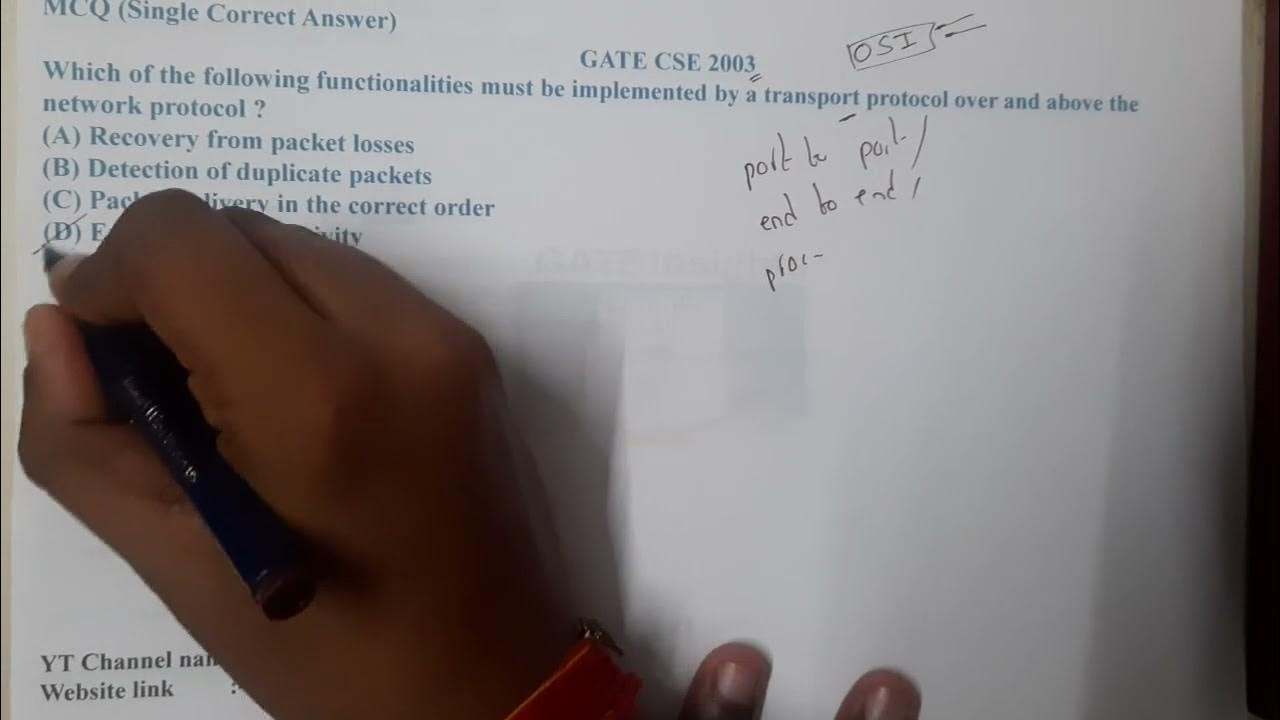 GATE CSE 2003 || Computer Networks || GATE Insights Version: CSE - YouTube