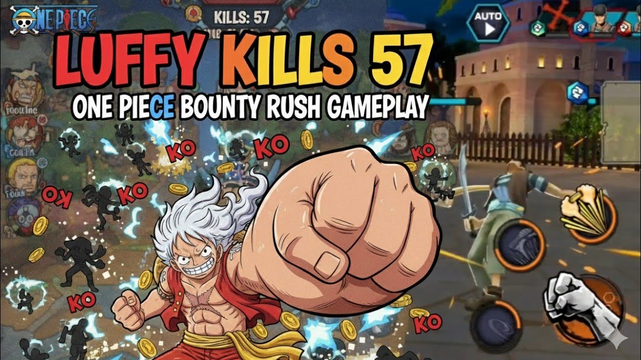 LUFFY KILLS 57 ENEMIES IN ONE PIECE BOUNTY RUSH 🫨😎 - YouTube