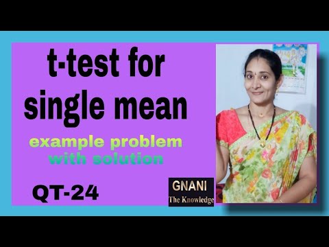 How to calculate t-test for single mean||Example problem with solution ...