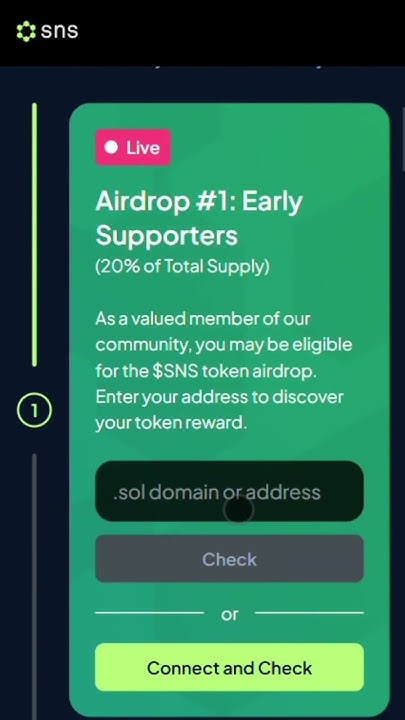 🪂 SNS Airdrop: Claim Solana Name Service Tokens & .sol Domains Now #SNSAirdrop #Solana - YouTube