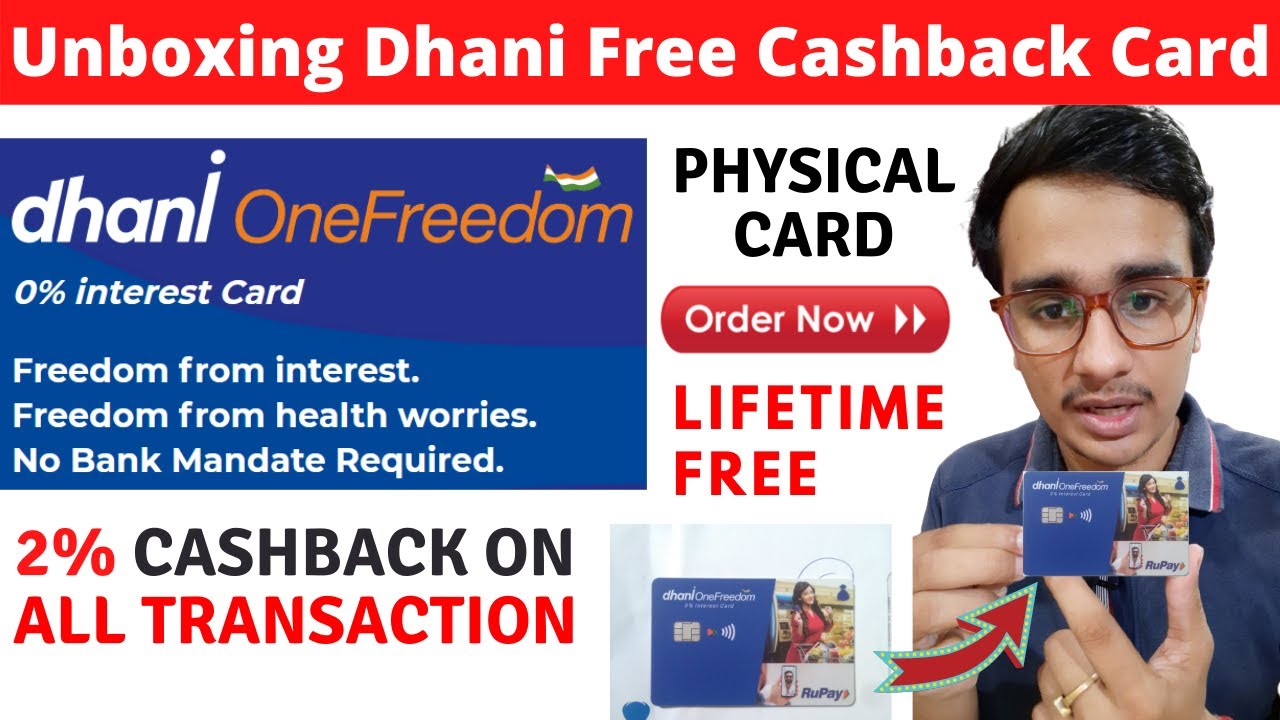 Unboxing Dhani Free Cashback Card - Dhani Free cashback card 2% ...