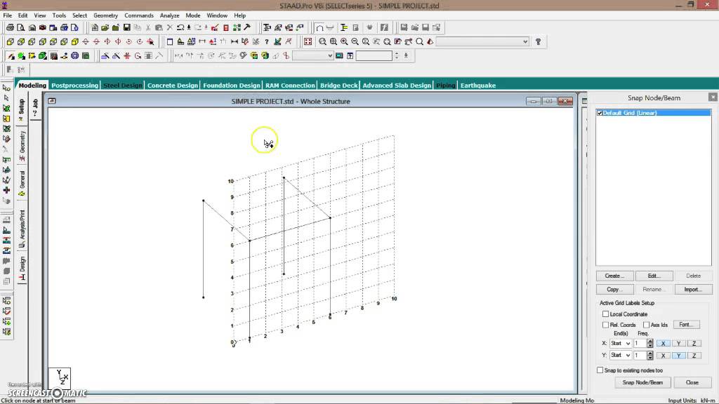 How to Create Geometry STAAD pro - YouTube