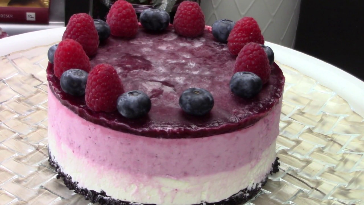 Cheesecake de frutos rojos - YouTube
