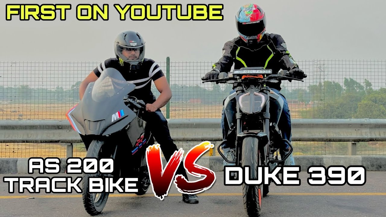 DUKE 390 VS AS200 (TUNED)!! FIRST ON YOUTUBE!!TRACK BIKE ON EXPRESSWAY!! - YouTube
