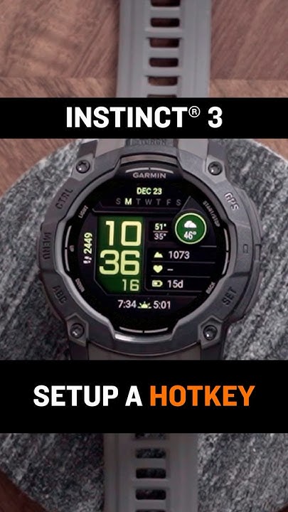Instinct® 3 | Adding HOTKEYS - YouTube