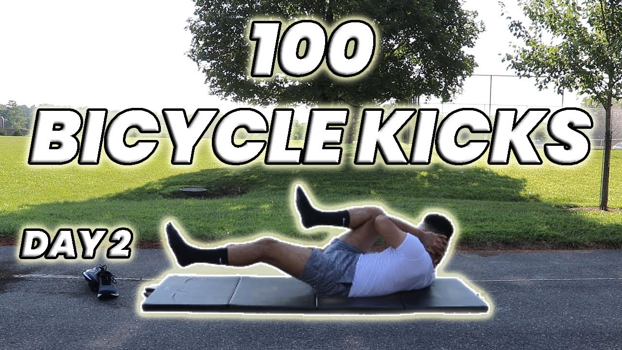 100 BICYCLE KICKS ( DAY 2 ) AB WORKOUT AT HOME!!! - YouTube
