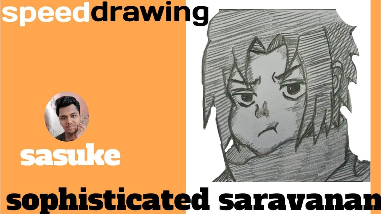 speed drawing | sasuke | Naruto | cross hatching | sophisticated ...