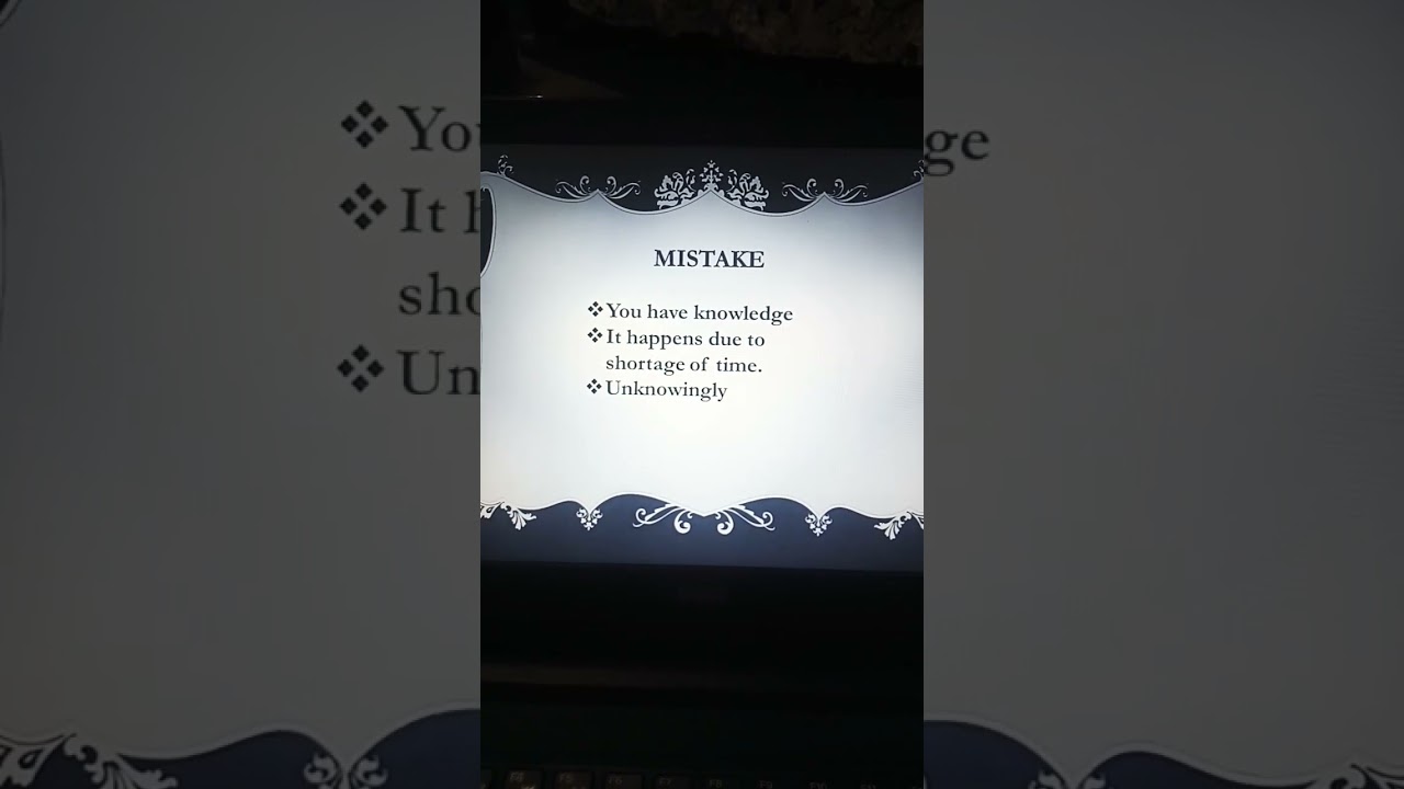 Difference Between Error And Mistake YouTube Difference Between Error And Mistake YouTube