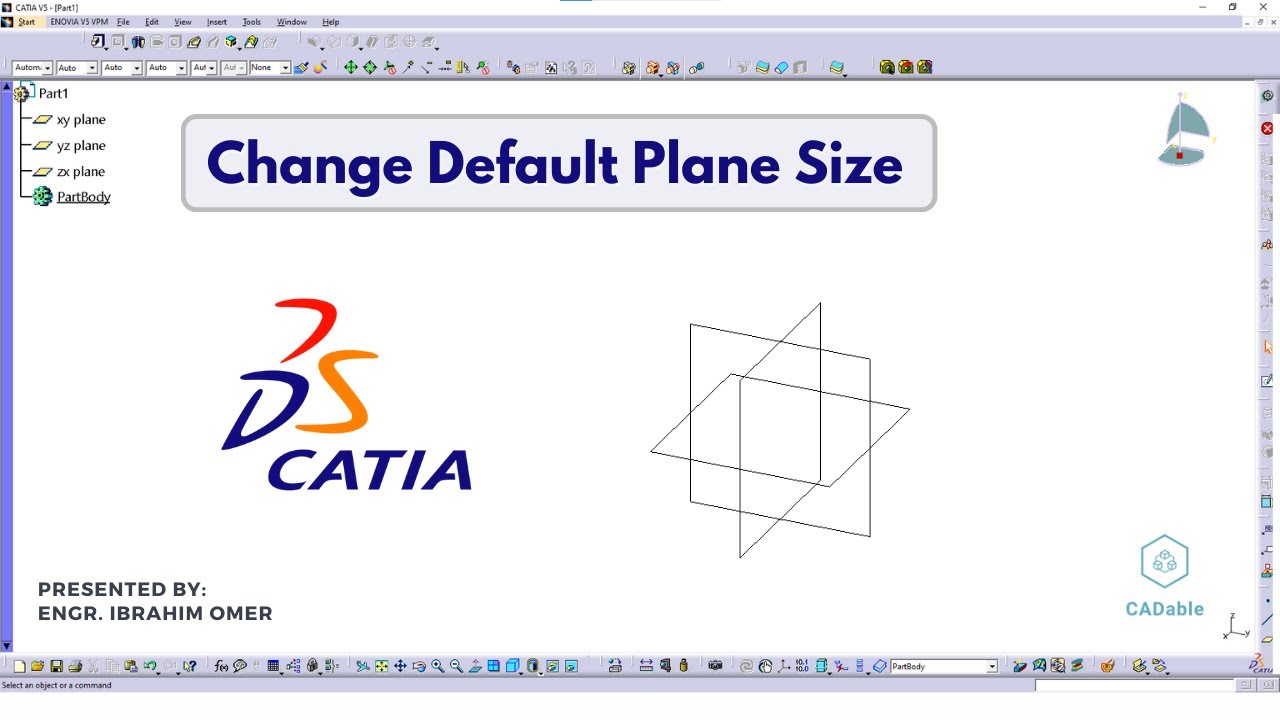 Increase Plane Size in Catia V5 | Change Default Plane Size in Catia ...
