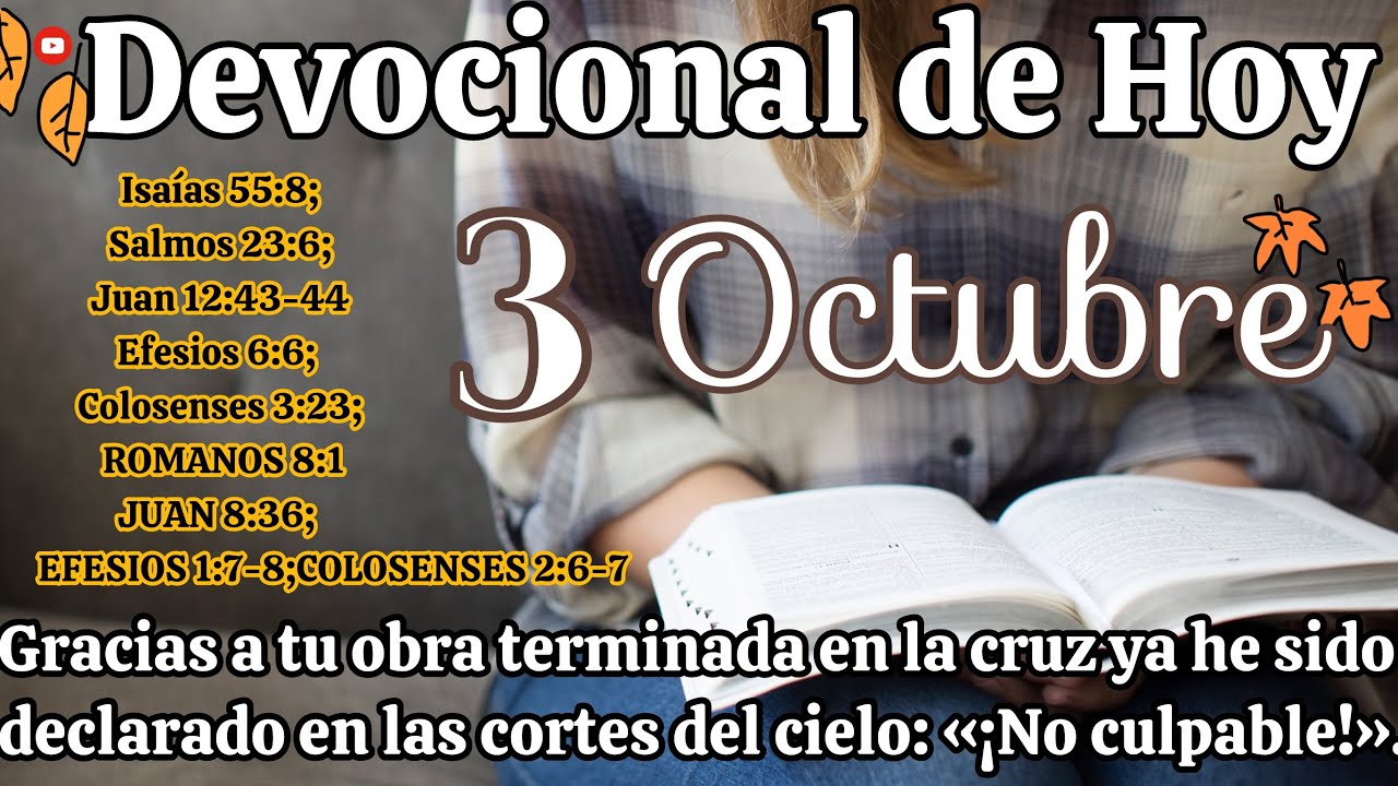 Devocional de hoy 3 Octubre | Devocionales cristianos | Devocionales diarios | Devocional - YouTube
