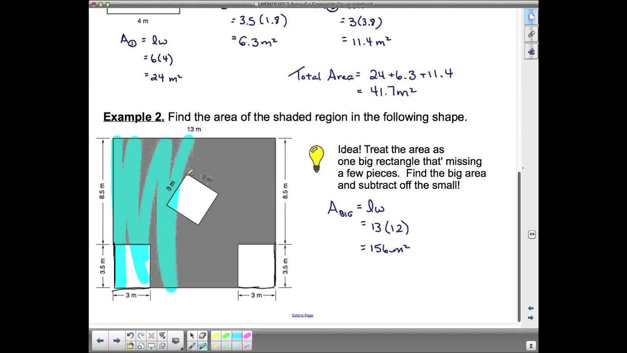 MFM1P U6L3 Area of Composite Shapes - YouTube