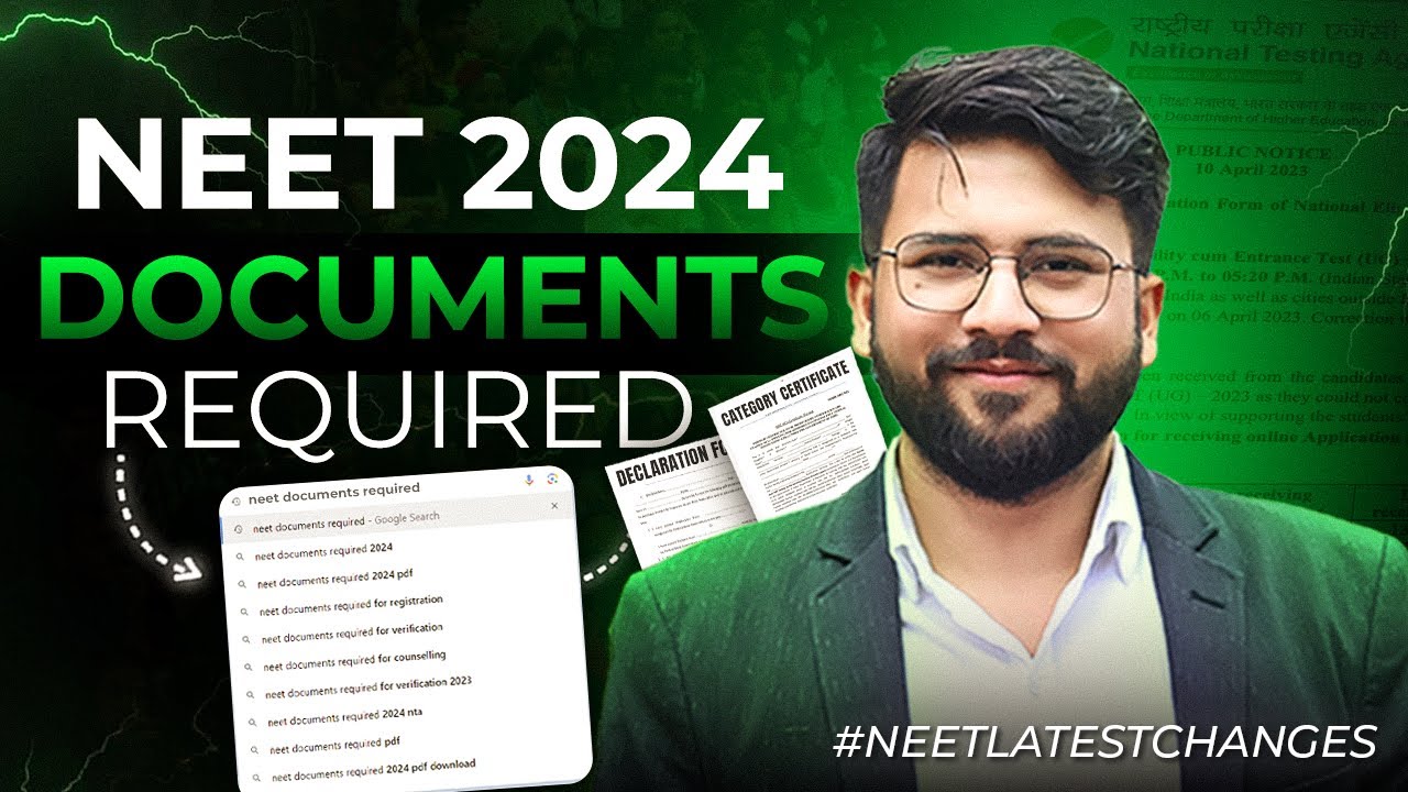Documents Required for NEET 2024 Application Form | NEET Registration ...