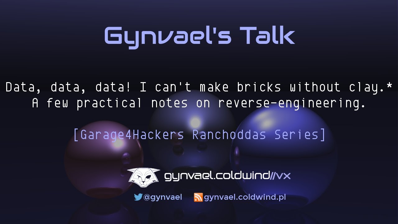 Gynvael's [EN] Talk: Practical RE tips (Ranchoddas Series 2) - YouTube