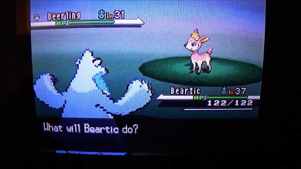 Shiny beartic after 12,185 encounters! - YouTube
