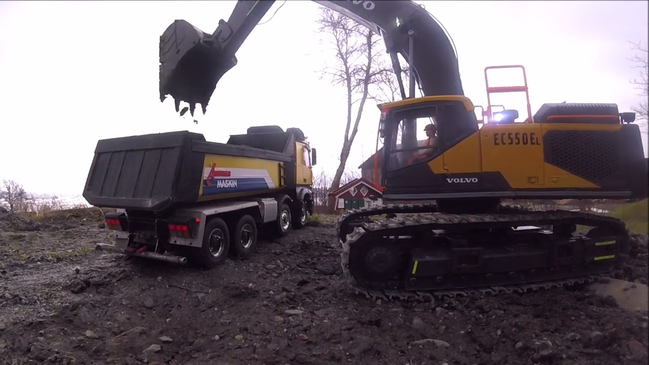 3D Printed Volvo EC550EL Excavator testing - YouTube