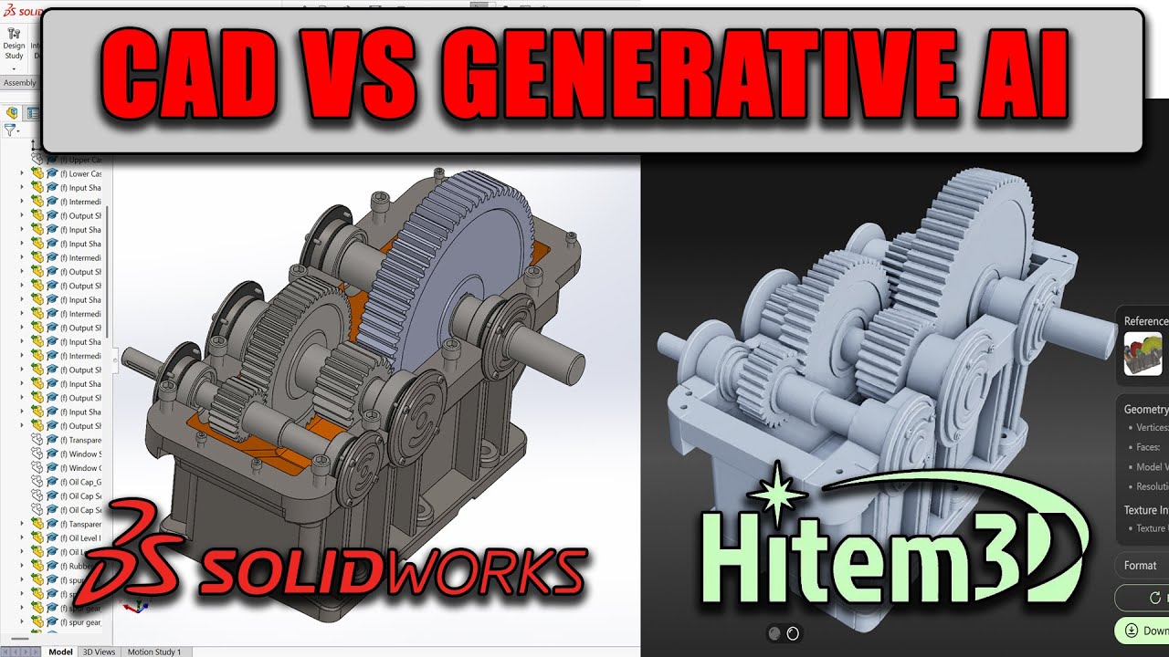 CAD vs 3D Generative AI in Mechanical Design – The Gearbox Case - YouTube