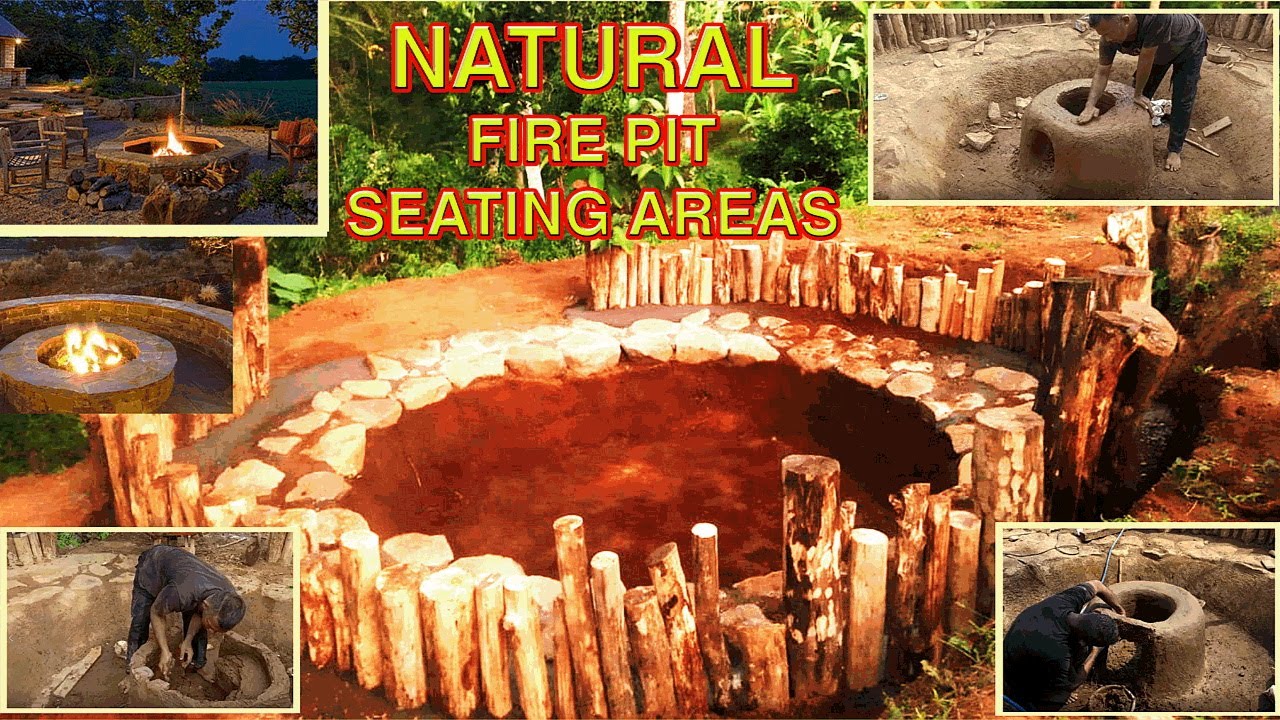 how to make a very natural fire pit [eps.1] - YouTube