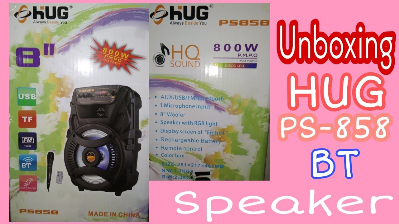 Unboxing HUG PS-858 BT speaker - YouTube
