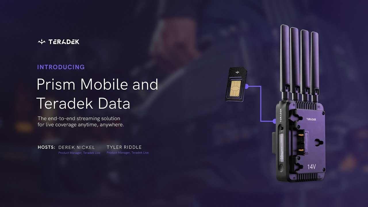 Prism Mobile Live Webinar: First-Look with Teradek Data - YouTube