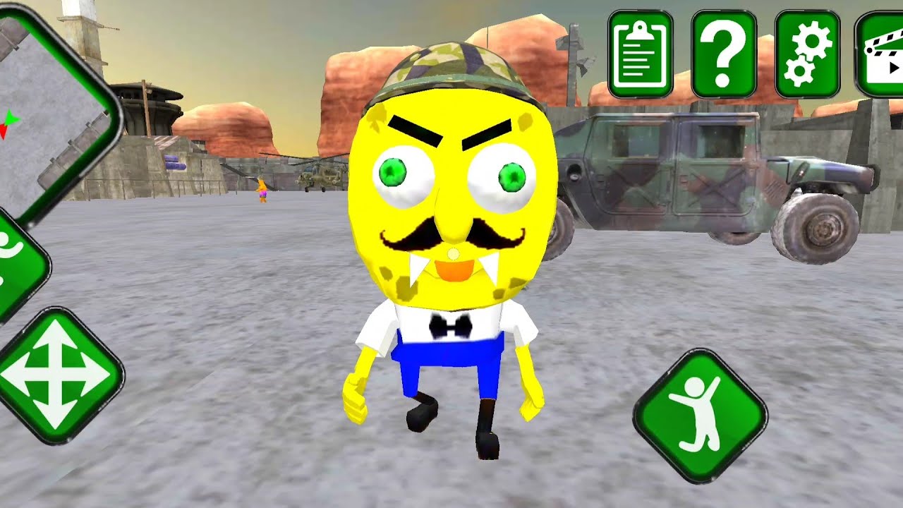 Sponge Area 51 Neighbor Escape Alien Base Secret - Level 1 - Gameplay ...