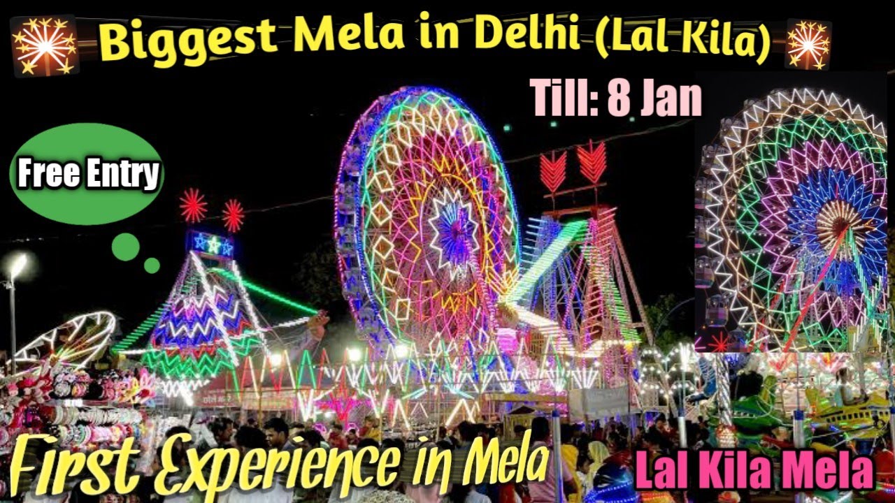 Biggest Mela in Delhi ! First Experience in Mela ! Lal Kila Mela ...