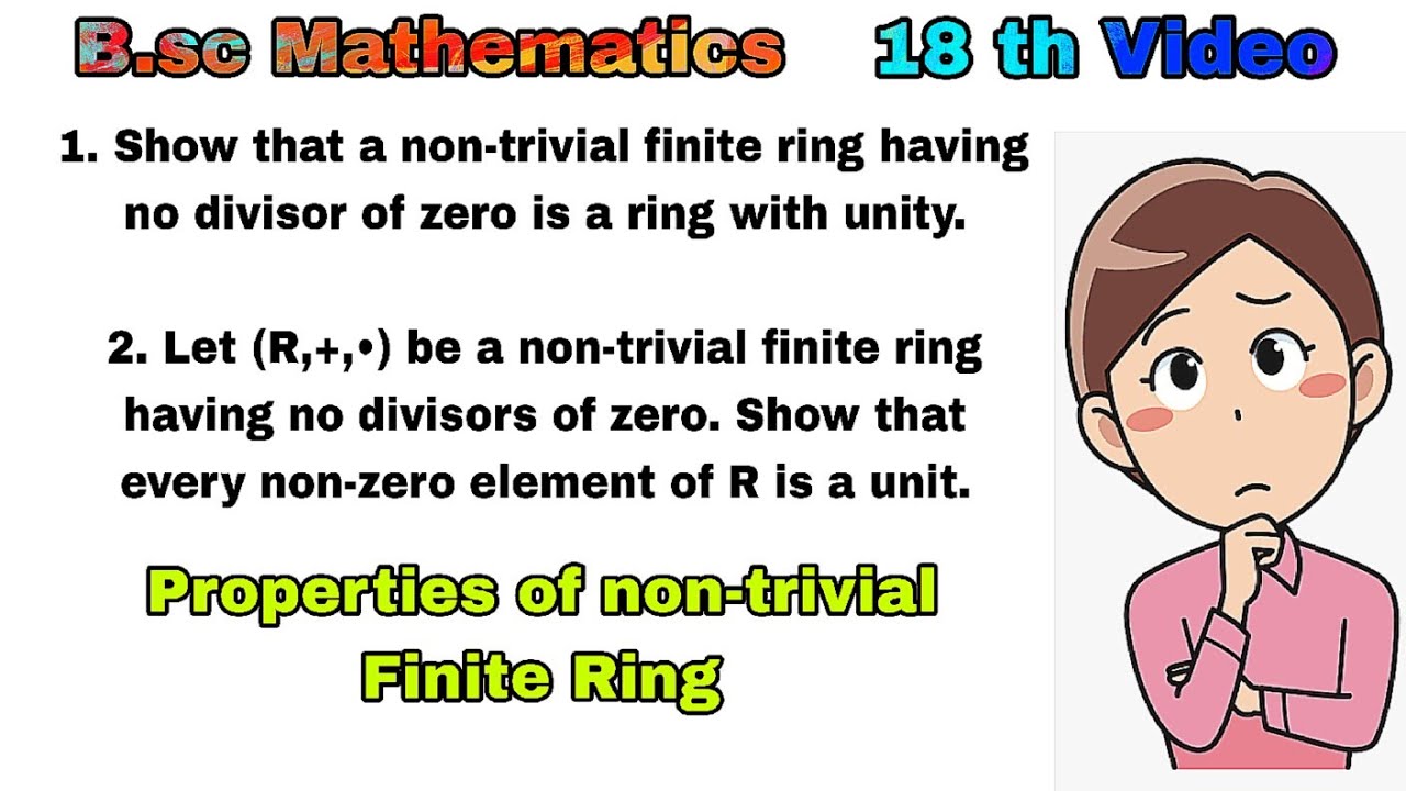 Properties of non-trivial Finite Ring | Ring Theory #ringtheory #ring #maths - YouTube