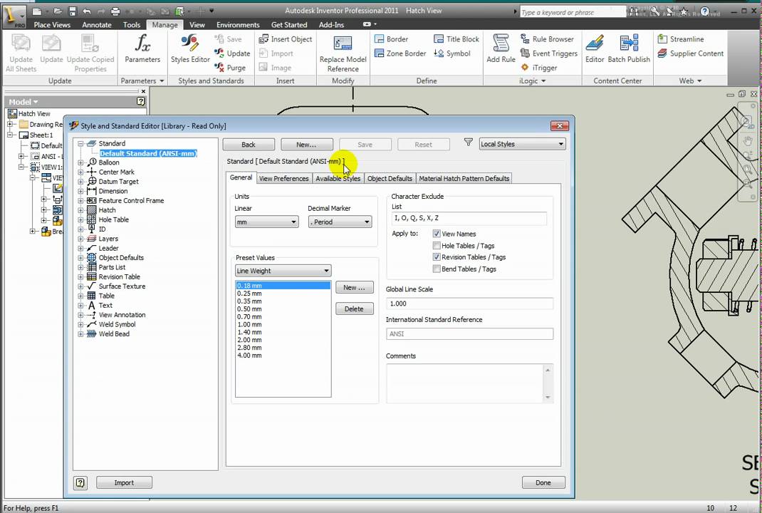 Inventor 2011 Hatching Cut Views YouTube Inventor 2011 Hatching Cut Views YouTube