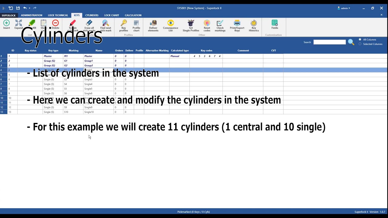 Superlock II How to create and calculate a small system - YouTube