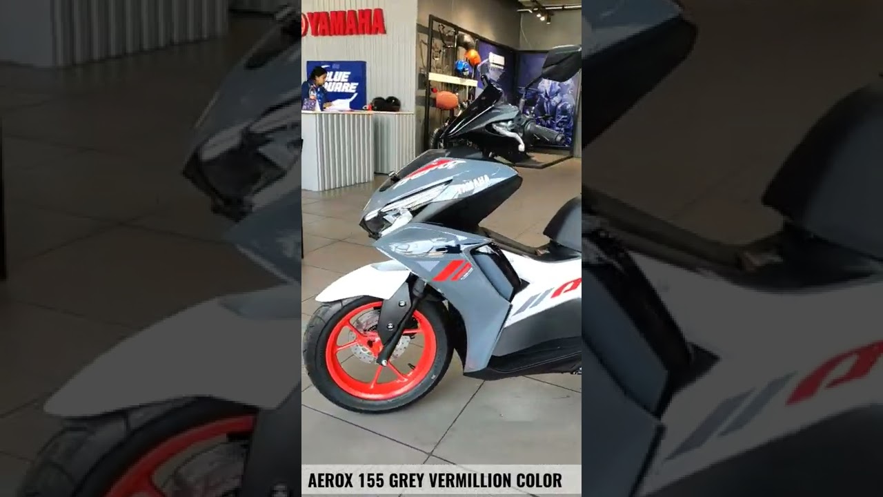 #shorts | Yamaha AEROX 155 GREY VERMILLION COLOR Walkaround Video - YouTube