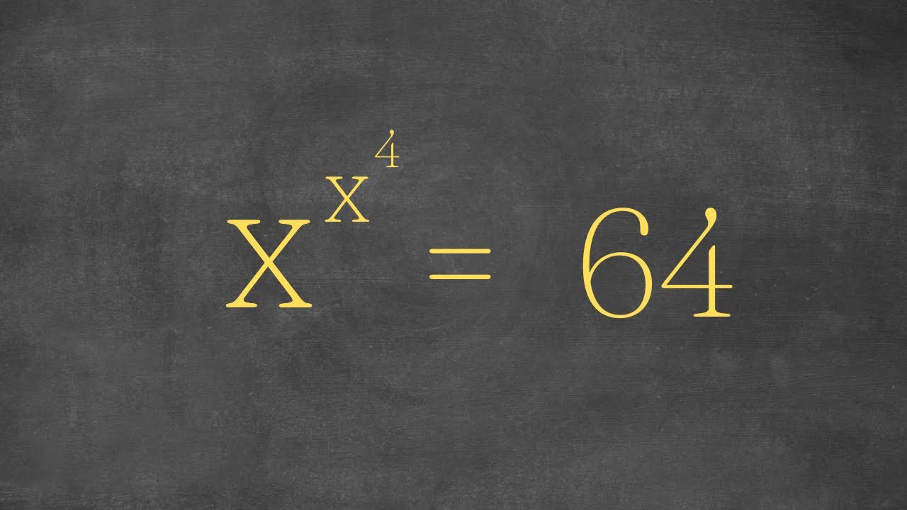 A Beautiful Exponential Equation - YouTube