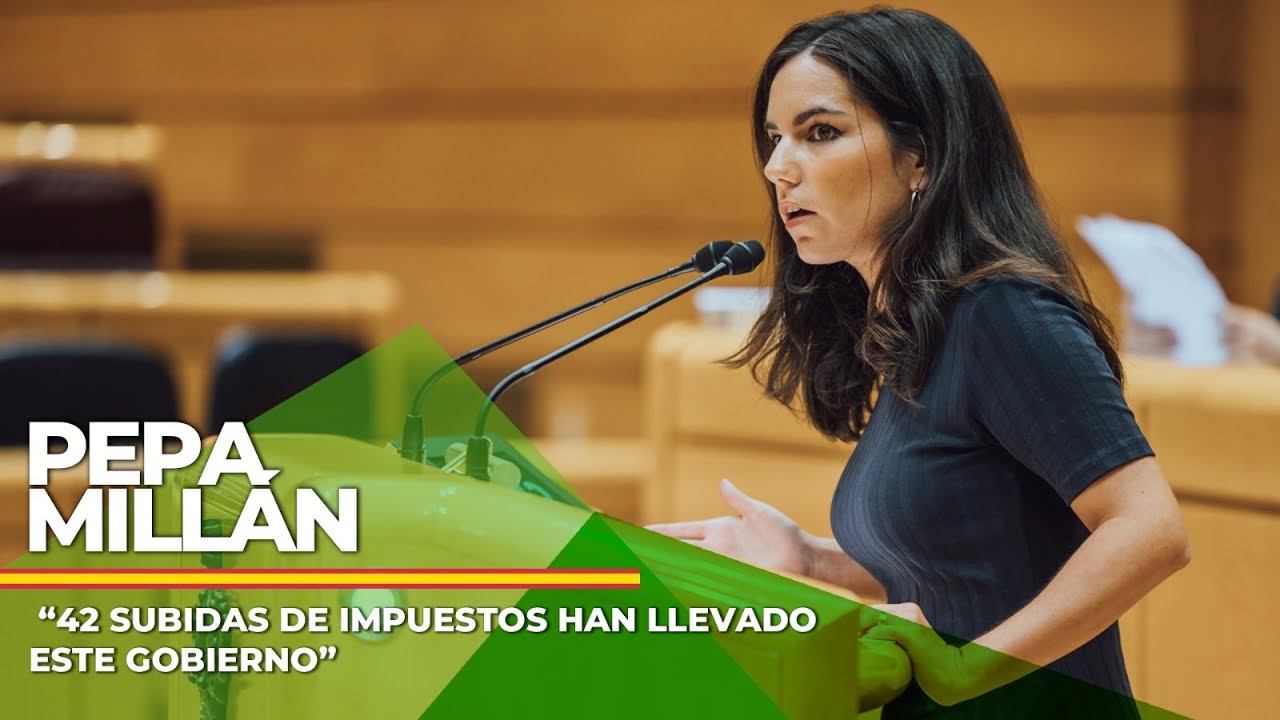 Intervención de PEPA MILLÁN en el Pleno del Senado del 20 de septiembre ...