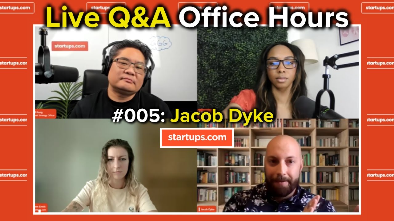 Startups.com Live Q&A Office Hours 005 - Jacob Dyke - YouTube