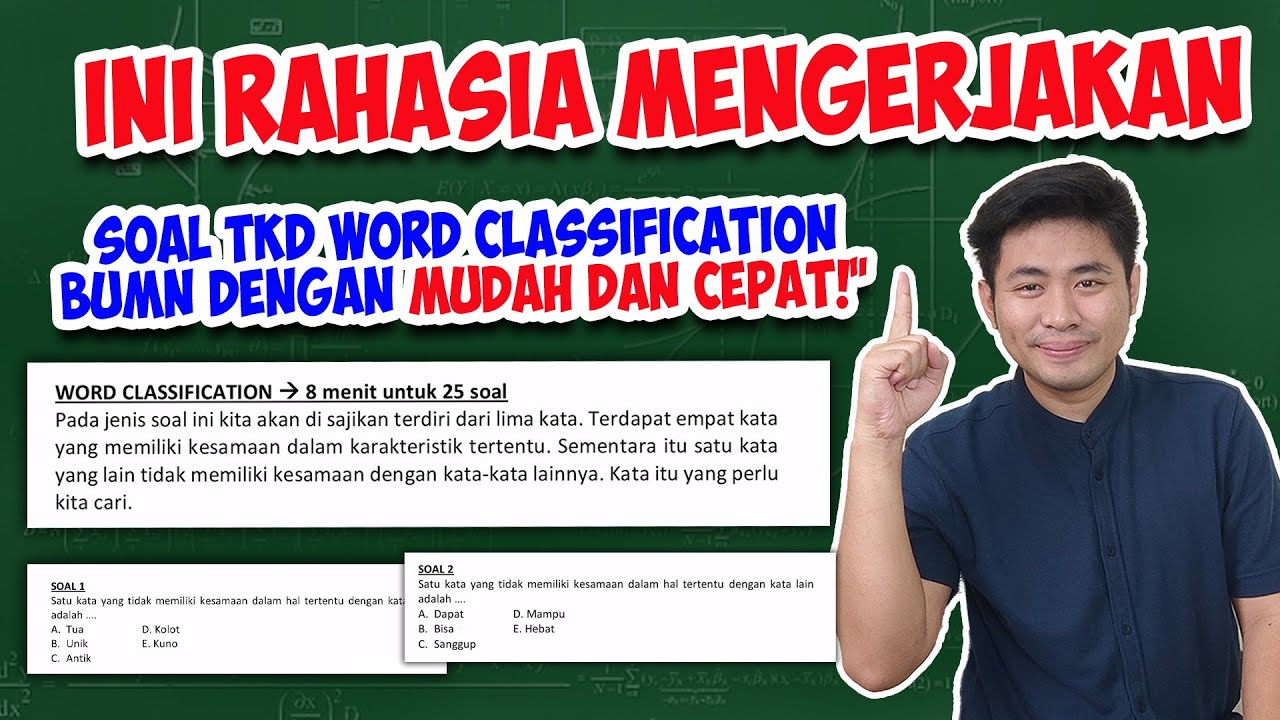 SOAL BUMN 2023 WORD CLASSIFICATION | SOAL TKD BUMN TERBARU PART 3 ...