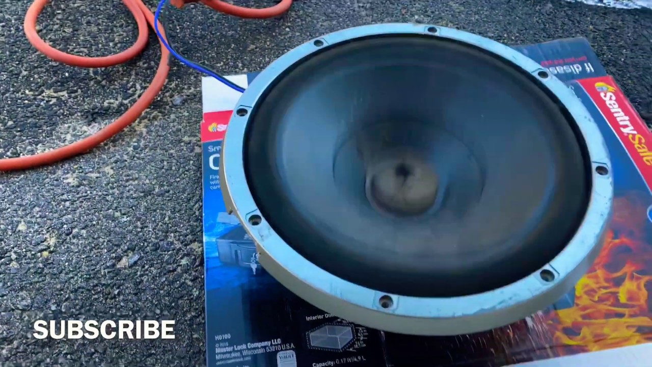 SONY EXPLOD SUBWOOFER EXPLODES ! Blowing a cheap car subwoofer. - YouTube