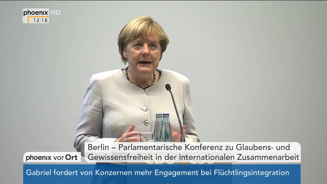 Berlin: Vortrag Angela Merkel zur Glaubens- und Gewissensfreiheit am 14 ...