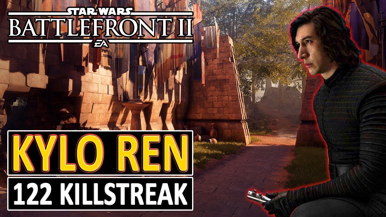 STAR WARS BATTLEFRONT 2 Kylo Ren 122 Killstreak on Takodana Co-Op Mode ...