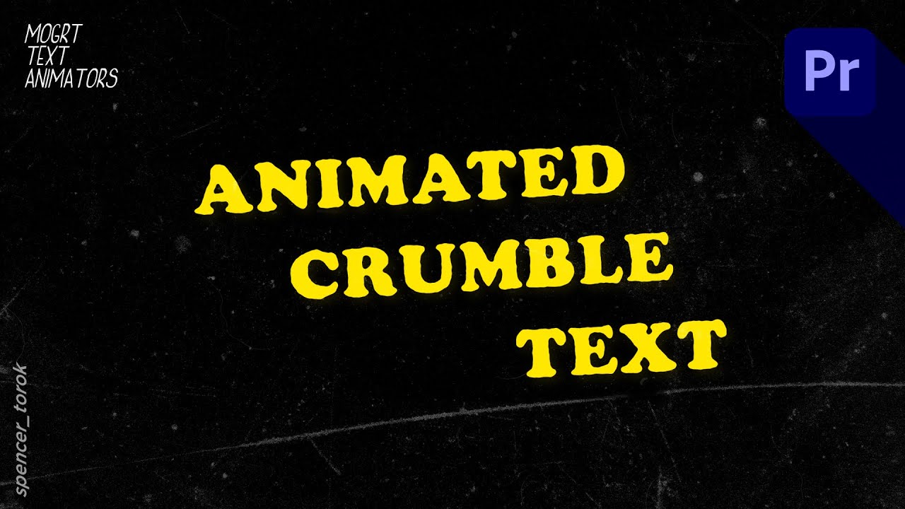 MOGRT Text Animators: Crumble - YouTube