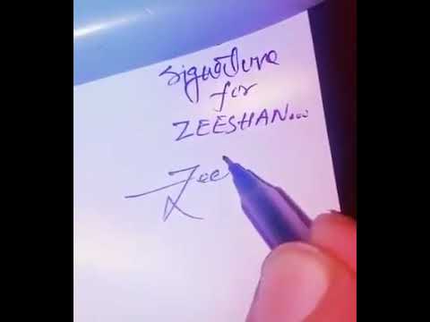 Zeeshan name signature - YouTube