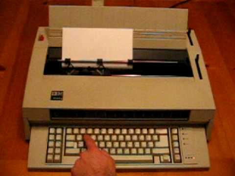 IBM WheelWriter 6 - YouTube
