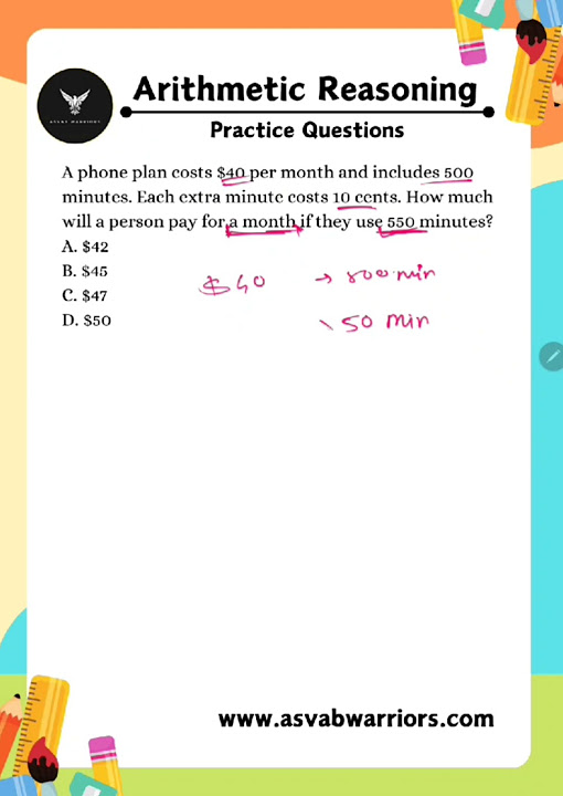 ASVAB Arithmetic Reasoning Practice Questions #asvab #usa #asvabprep #usmilitaryacademy #usarmy ...