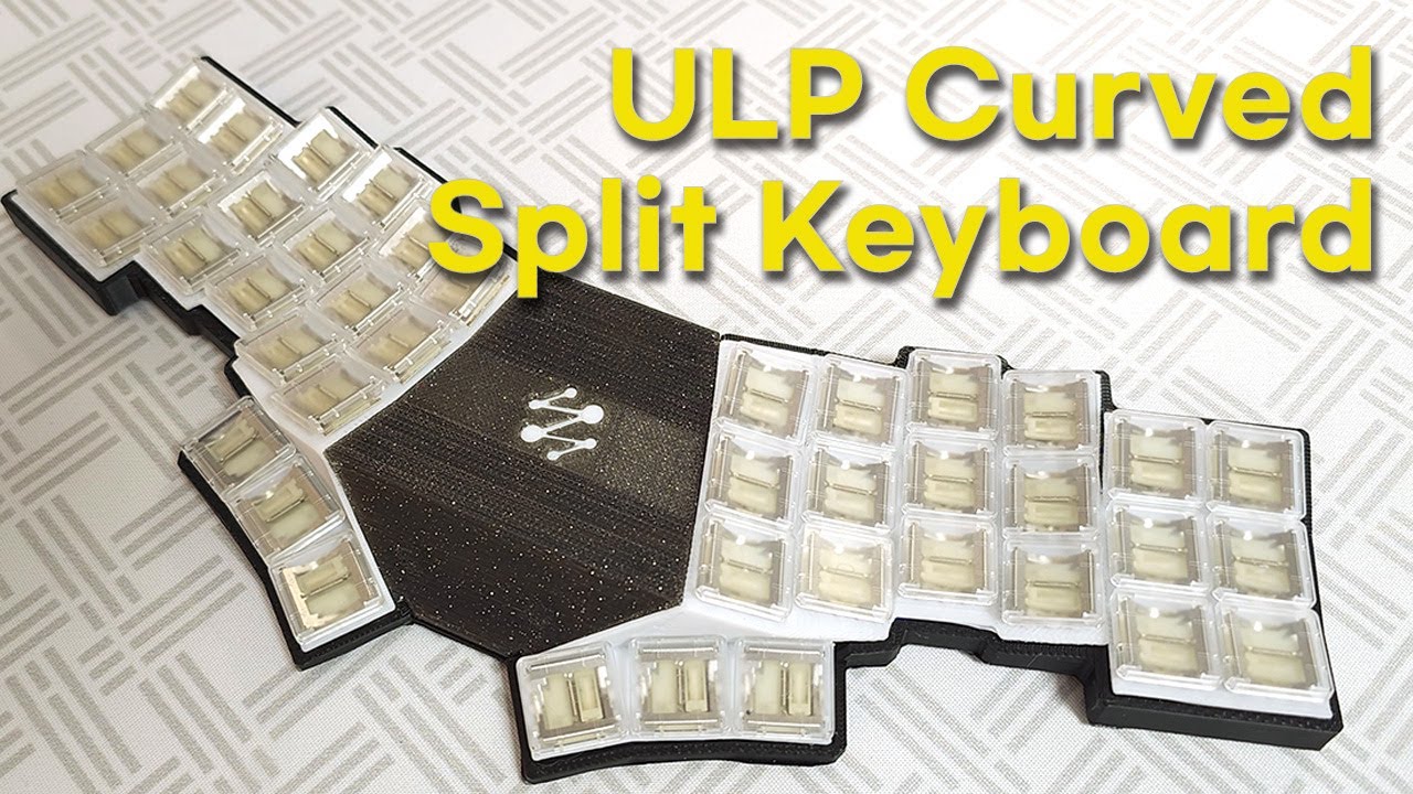 DIY ULP Curved Monoblock Handwired Split Keyboard #pg1316s - YouTube