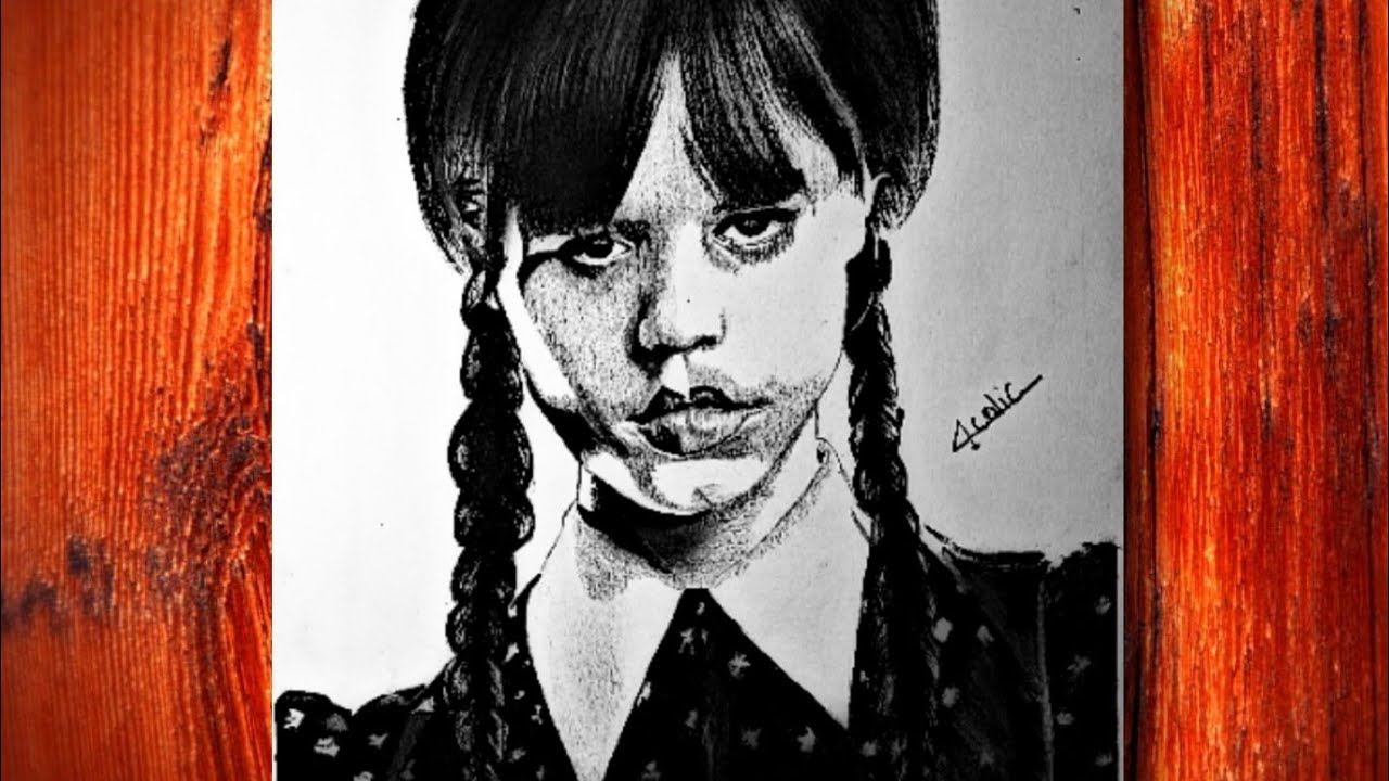 Drawing Goody Addams | Charcolic - YouTube