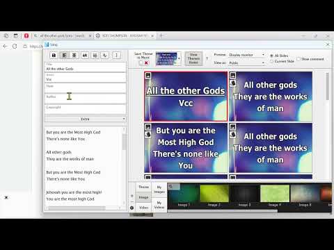 How to edit new song lyrics in Holyrics church presentation software