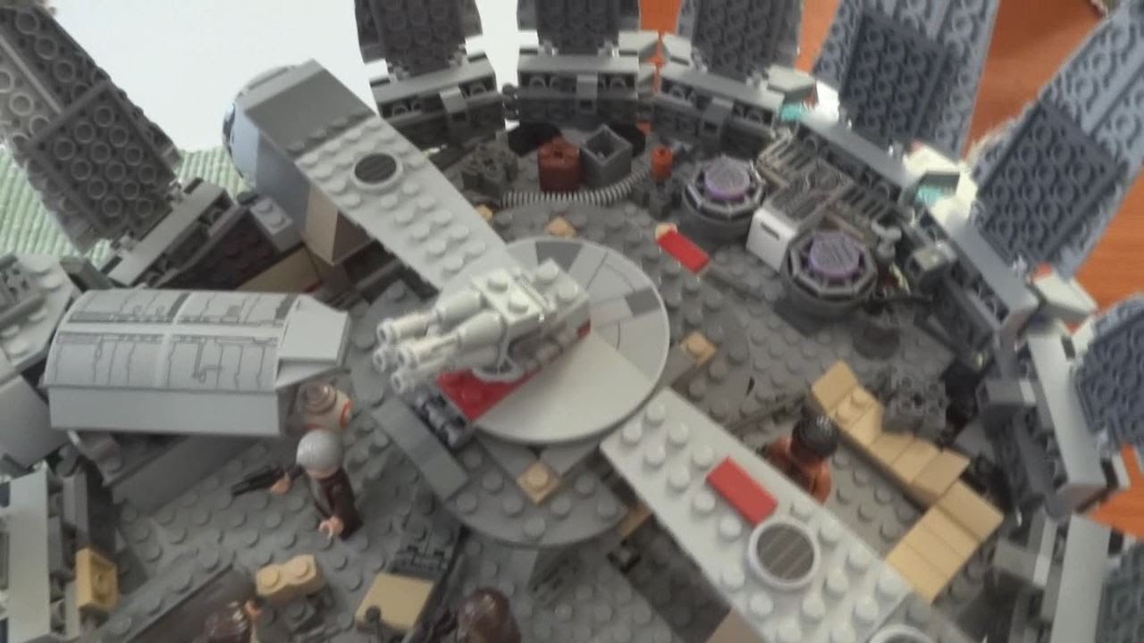 LEGO Star Wars Force Awakens Millennium Falcon Build (ASMR) - YouTube