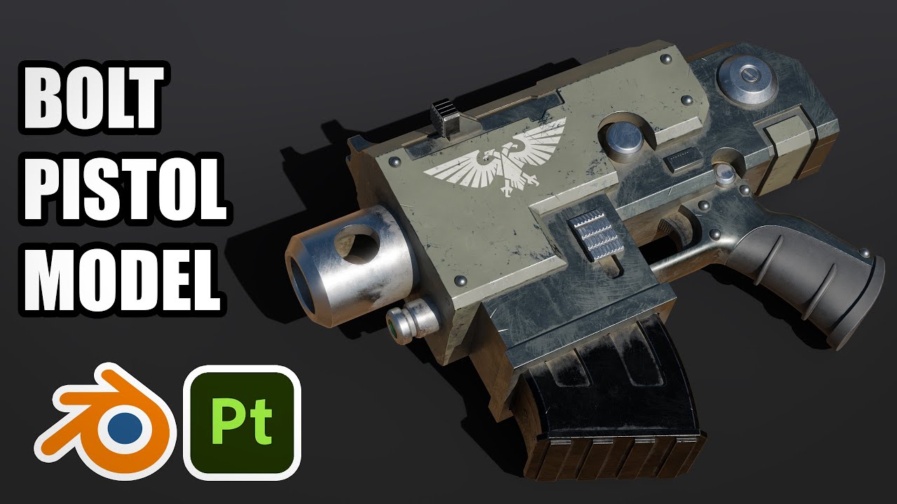 I Modeled a Bolt Pistol from Warhammer 40k in Blender! - YouTube