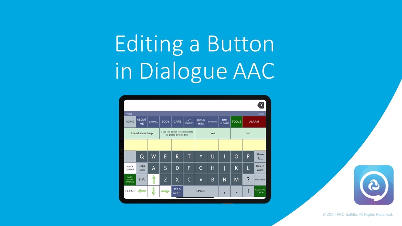 Editing Buttons in Dialogue AAC - YouTube