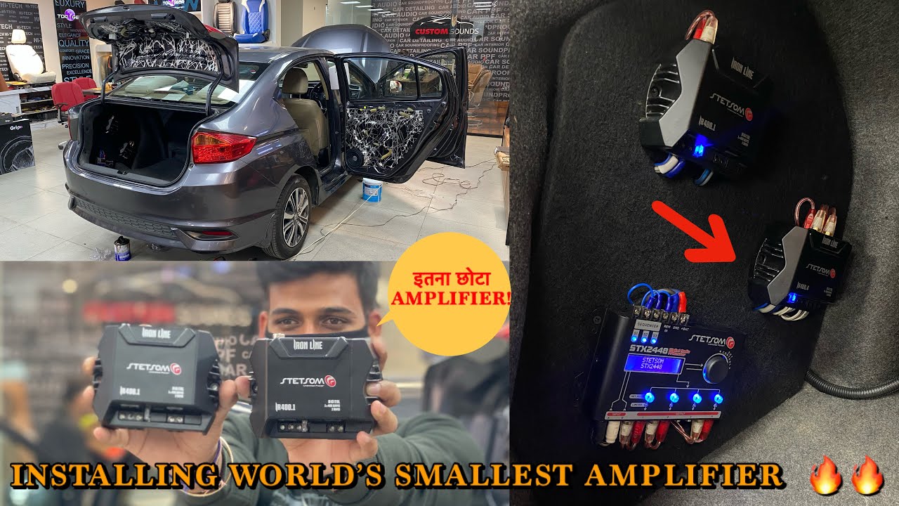 Installing world’s smallest amplifier | सबसे छोटा AMPLIFIER | HONDA ...