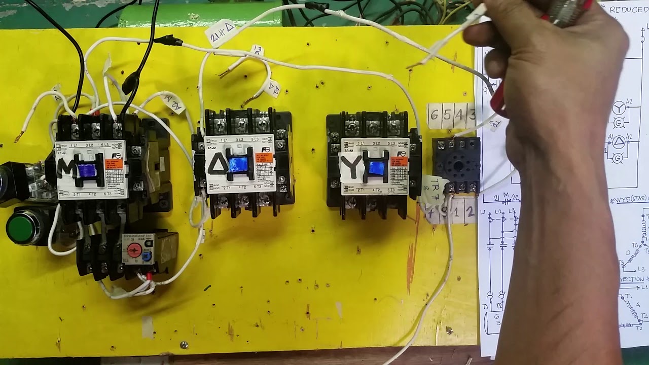 PART-2 WYE-DELTA TIMER OFF MOTOR CONTROL - YouTube