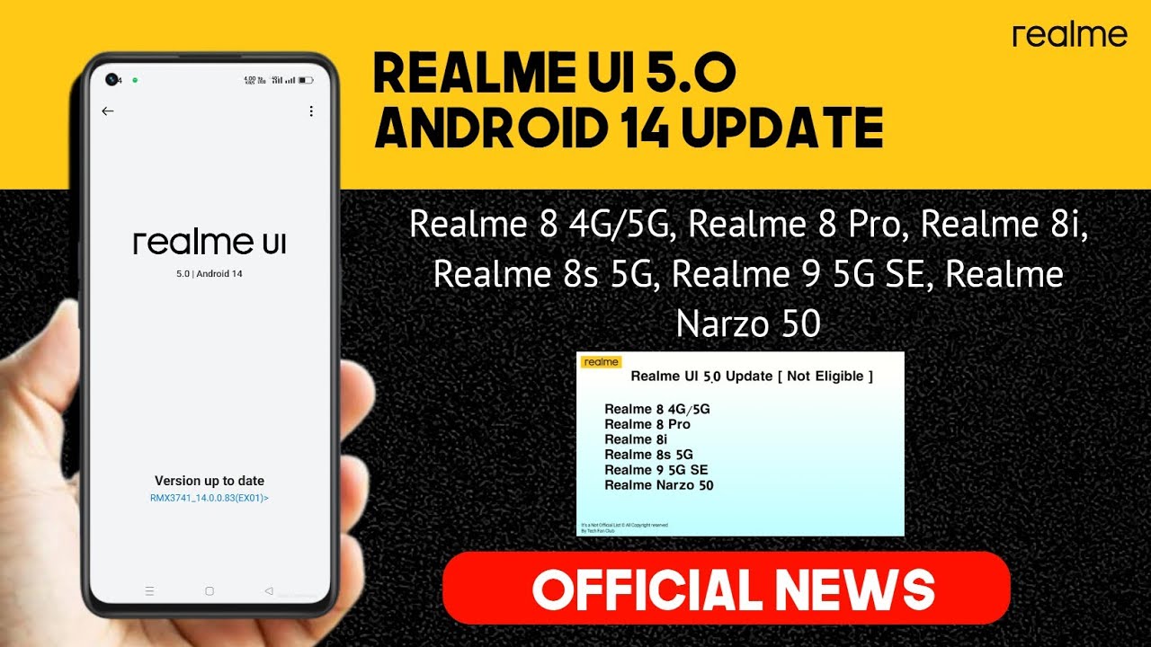 [ RIP of Update ] Realme UI 5.0 Update Android 14 Update Official News ...
