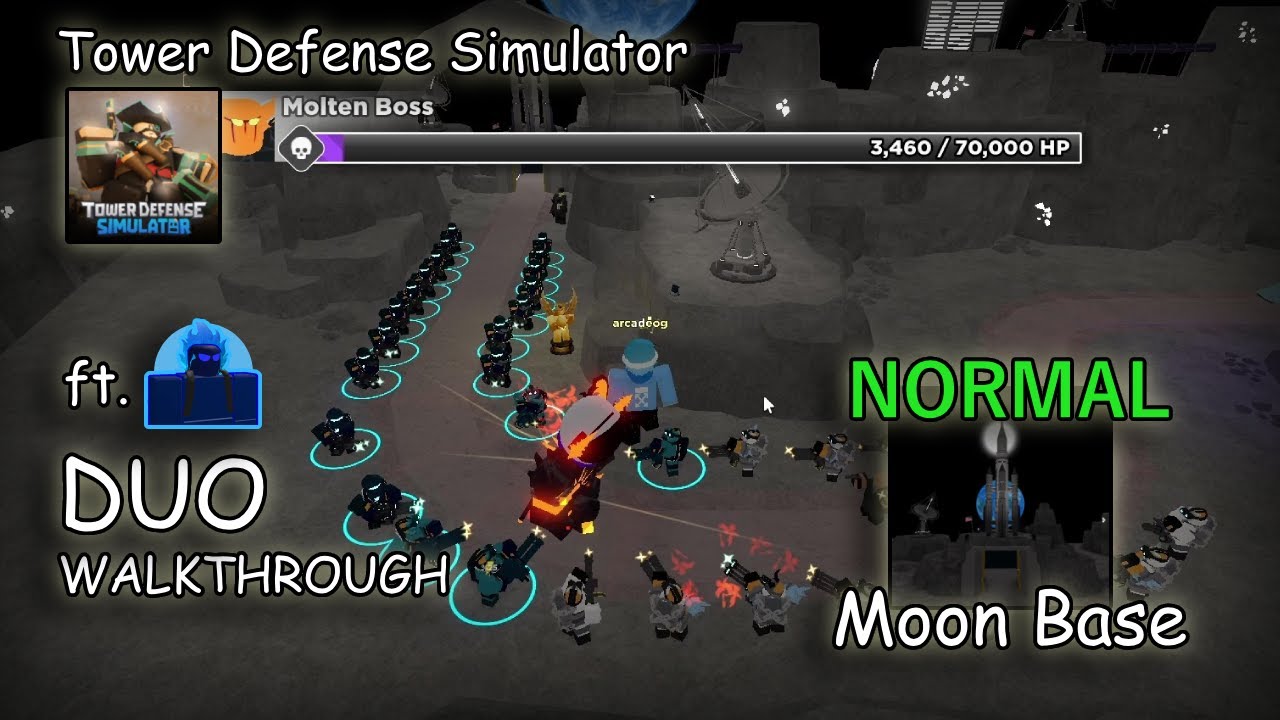 Moon Base | Duo Walkthrough ft. @Clousey | Tower Defense Simulator ...